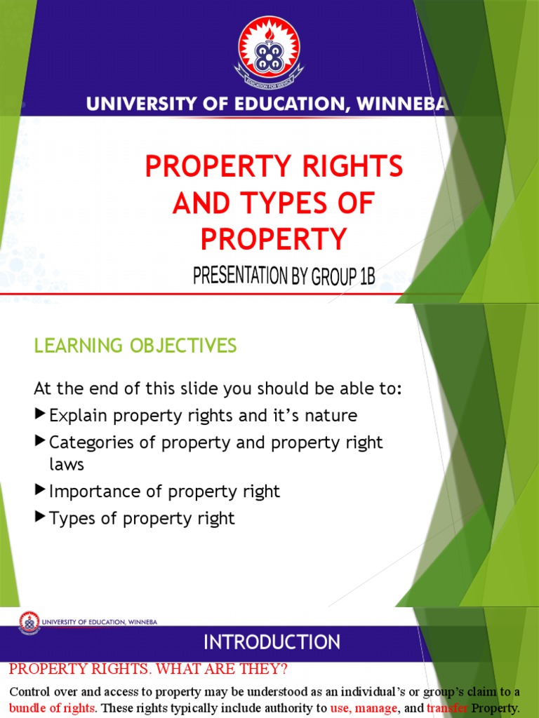 Understanding Property Rights and Types | PDF | Ownership | Property