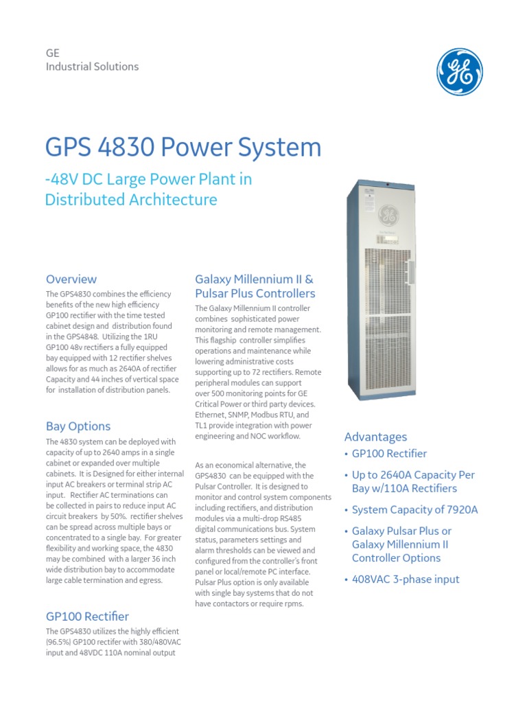 GP100 Rectifier System Overview | PDF | Rectifier | Digital Subscriber Line