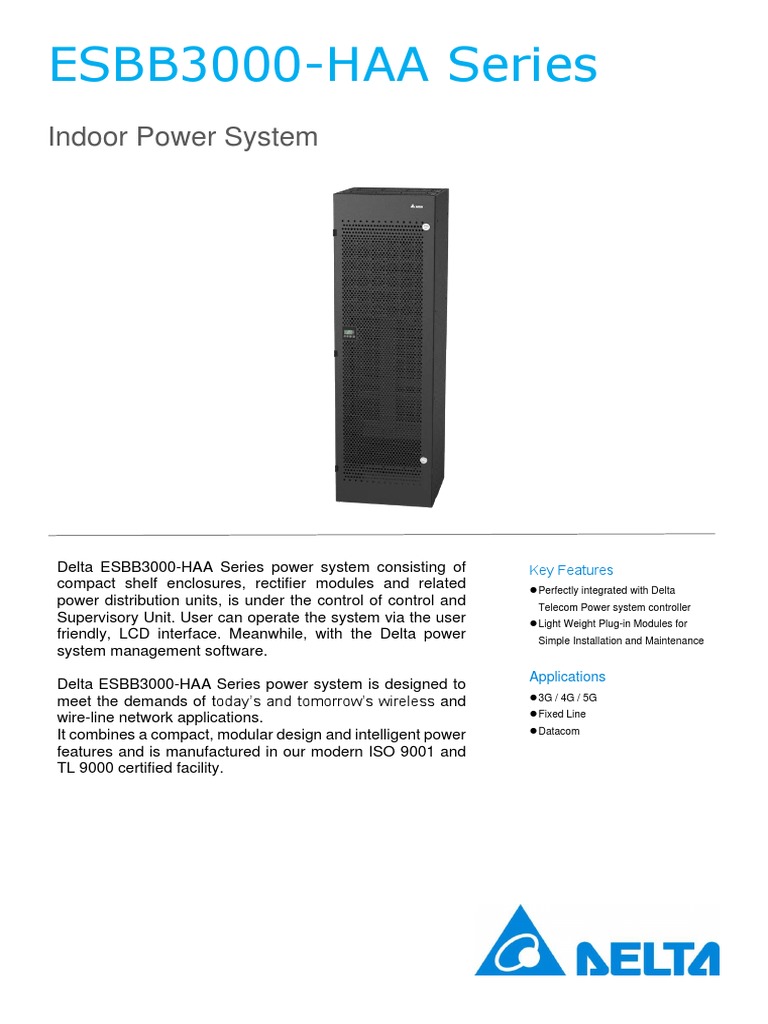 Factsheet TPS Indoor Power Systems ESBB3000 HAA Series (Web) | PDF ...