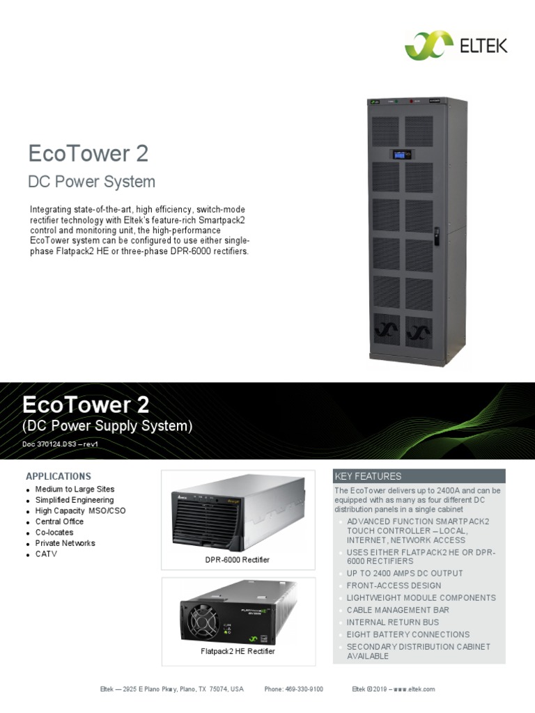 Datasheet - Ecotower Gen2 370124.ds3 r1 | PDF | Rectifier | Alternating ...