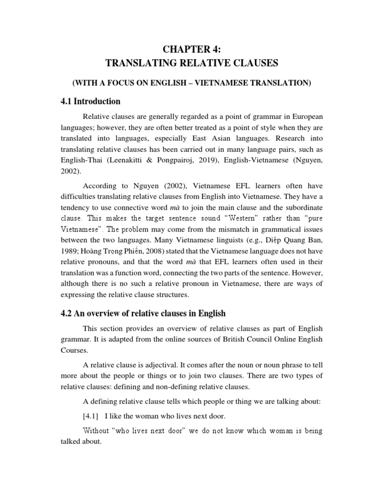 ENG-Translate-Chapter 4 | PDF