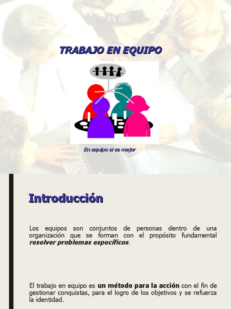 Trabajo en Equipo - Presentacion | PDF | Motivación | Motivacional