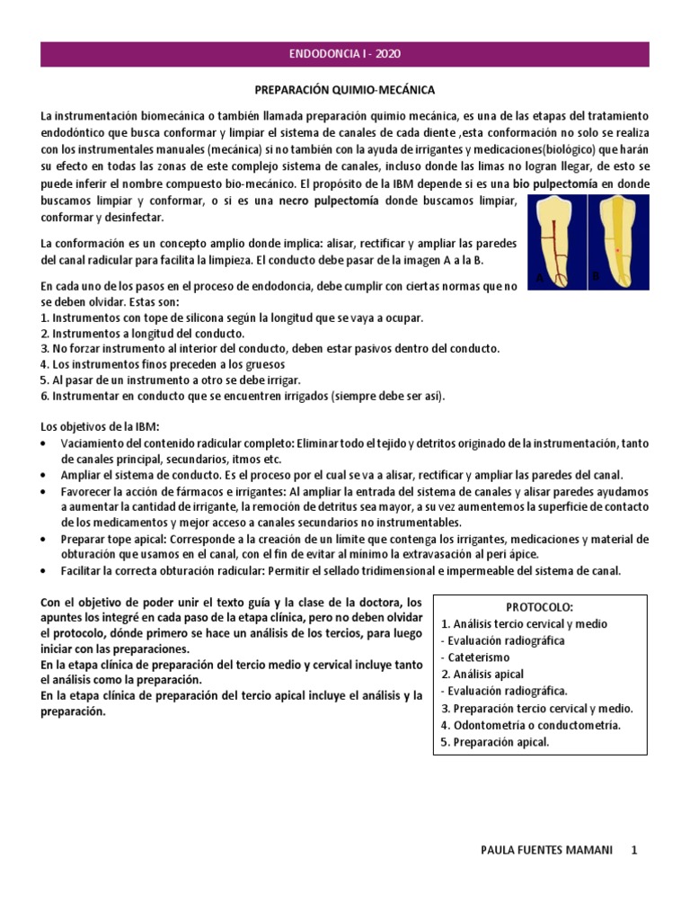 Cateterismo y Patencia Apical en Endodoncia | PDF | Ciencia y ...