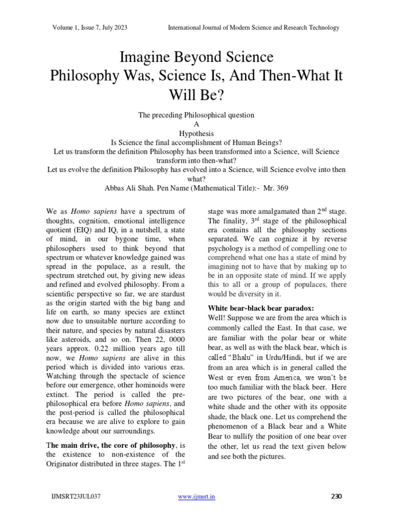 Imagine Beyond Science Philosophy Was, Science Is, and Then-What It ...