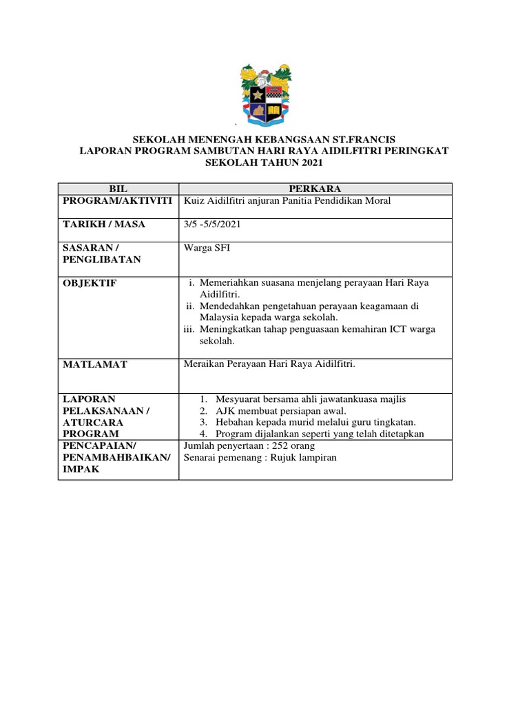 DOKUMENTASI KUIZ HARI RAYA | PDF