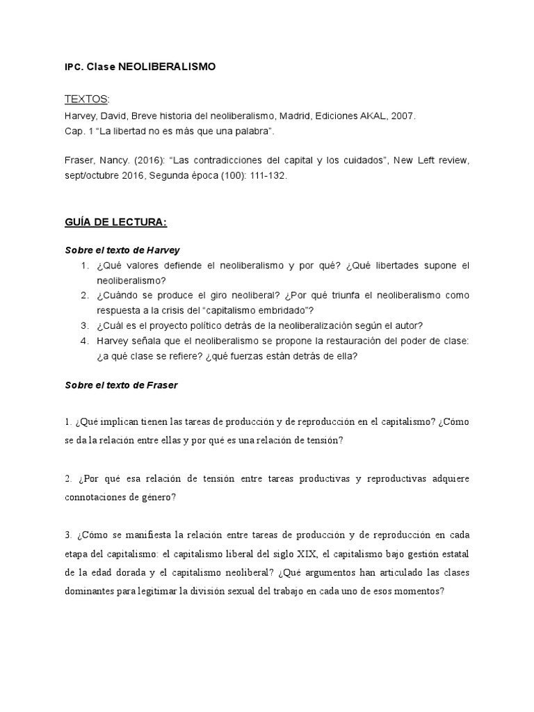 Clase 9 - Harvey y Fraser | PDF