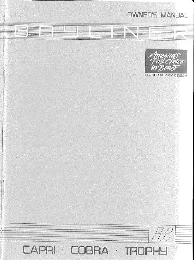 1987 Capri Cobra Trophy | PDF