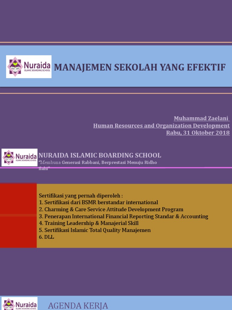 Materi Manajemen Sekolah Yang Efektif NIBS | PDF