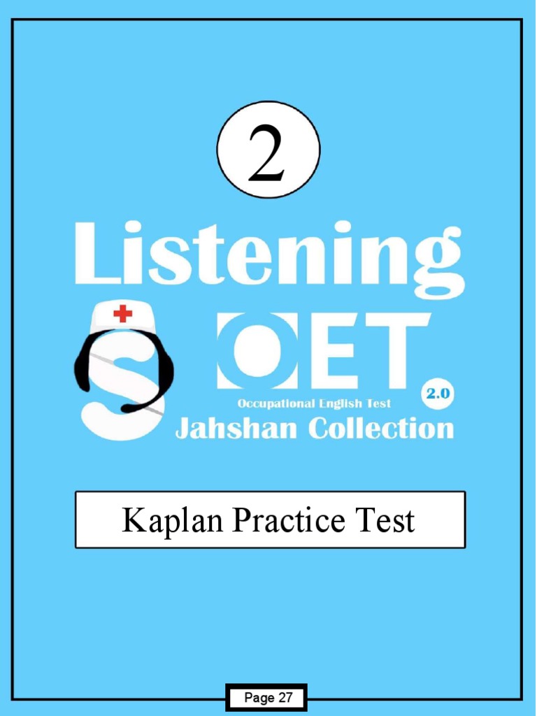 Jahshan Oet Listening 2 Kaplan Practice | PDF | Patient | Surgery