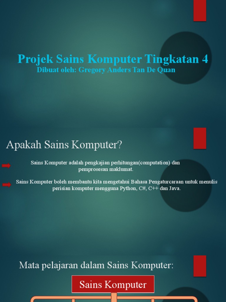 Projek Sains Komputer Tingkatan 4 (Final) | PDF