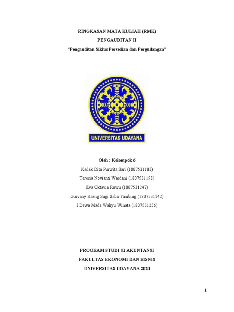 RPS 9 - Kelompok 6 - Tugas Audit 7 | PDF