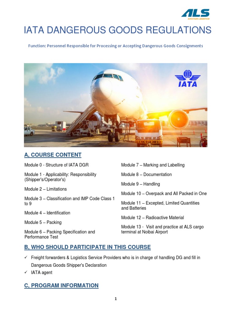 Function 7.3 - IATA DGR CAT 6 | PDF