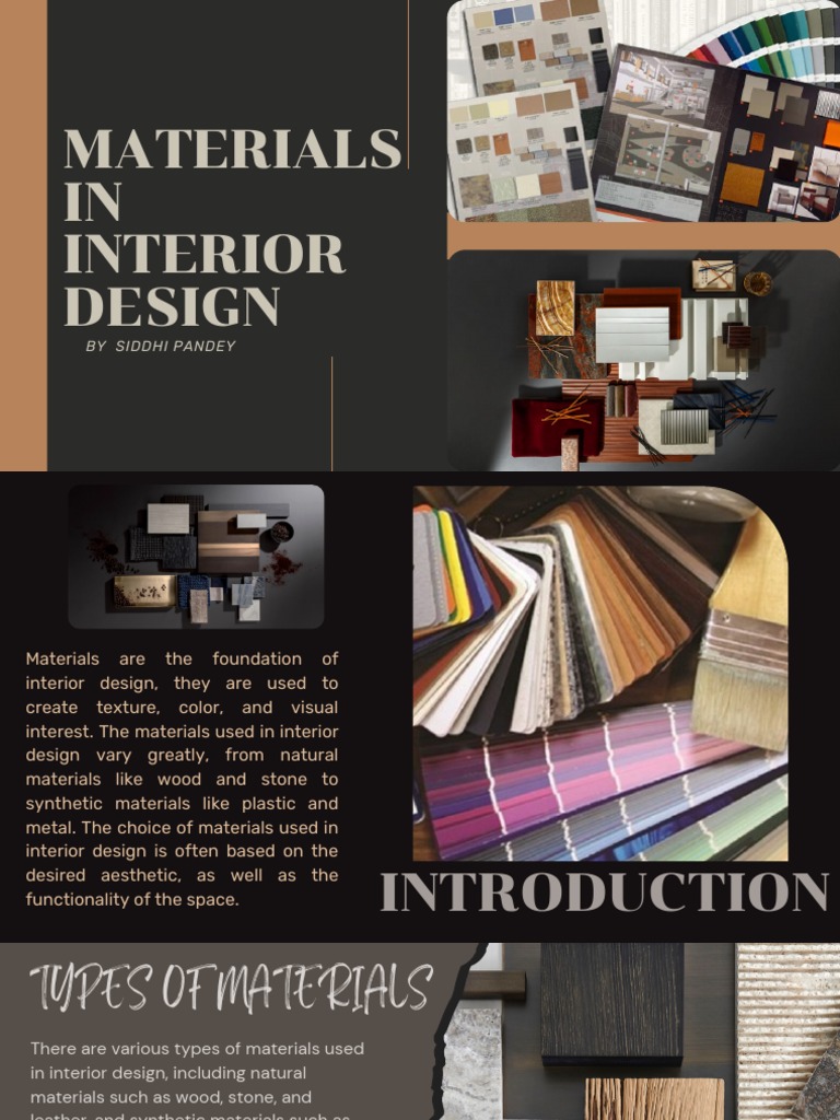 Interior Design Materials Overview | PDF | Building Materials ...