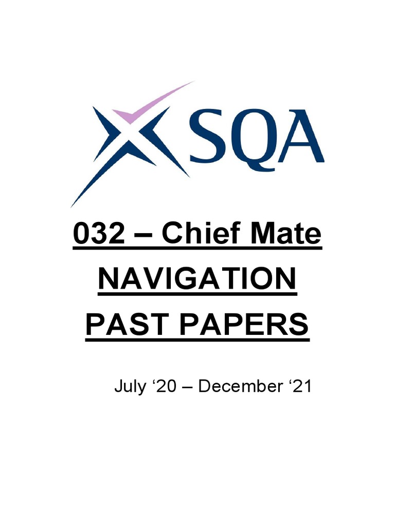 Chief Mate Navigation Past Papers 2020-2021 | PDF | Science ...