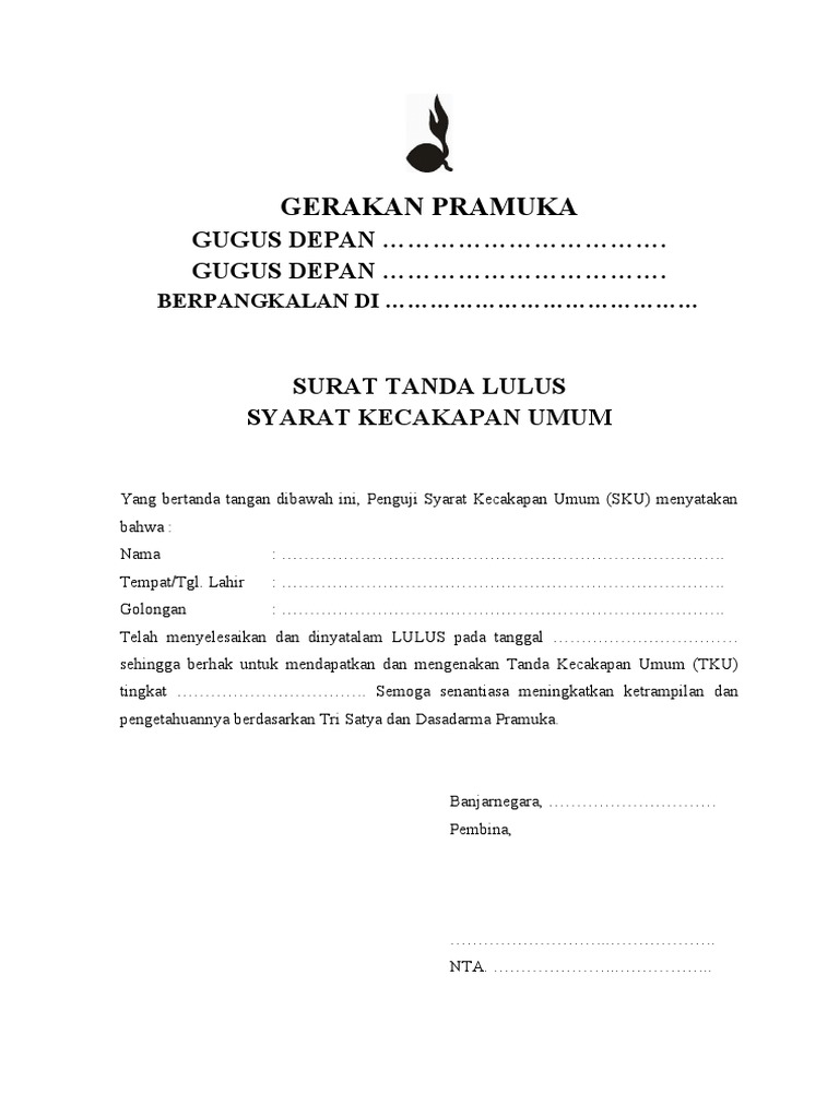Contoh STLU SKU | PDF