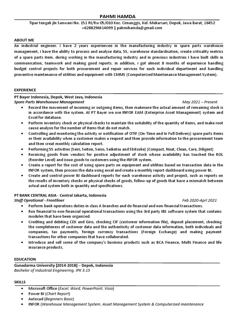 New CV Pahmi | PDF | Business | Economies