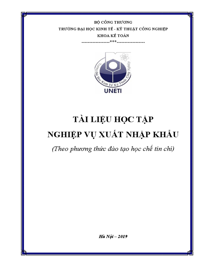 Bài giảng NV XNK 3 tín chỉ. nghiem thu | PDF