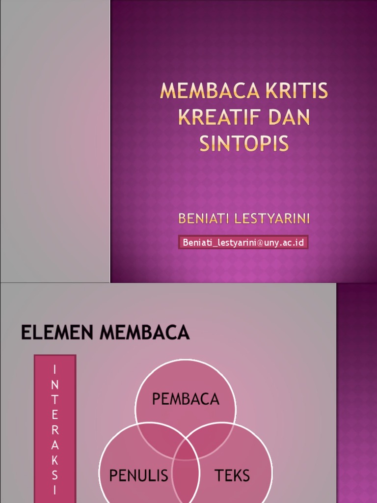 Membaca Kritis Kreatif Dan Sintopis | PDF