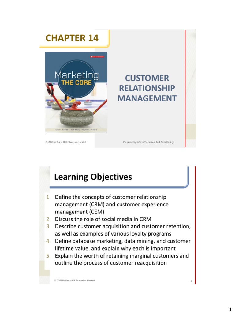 Chapter 14 Customer Relationship Management | PDF | Customer ...