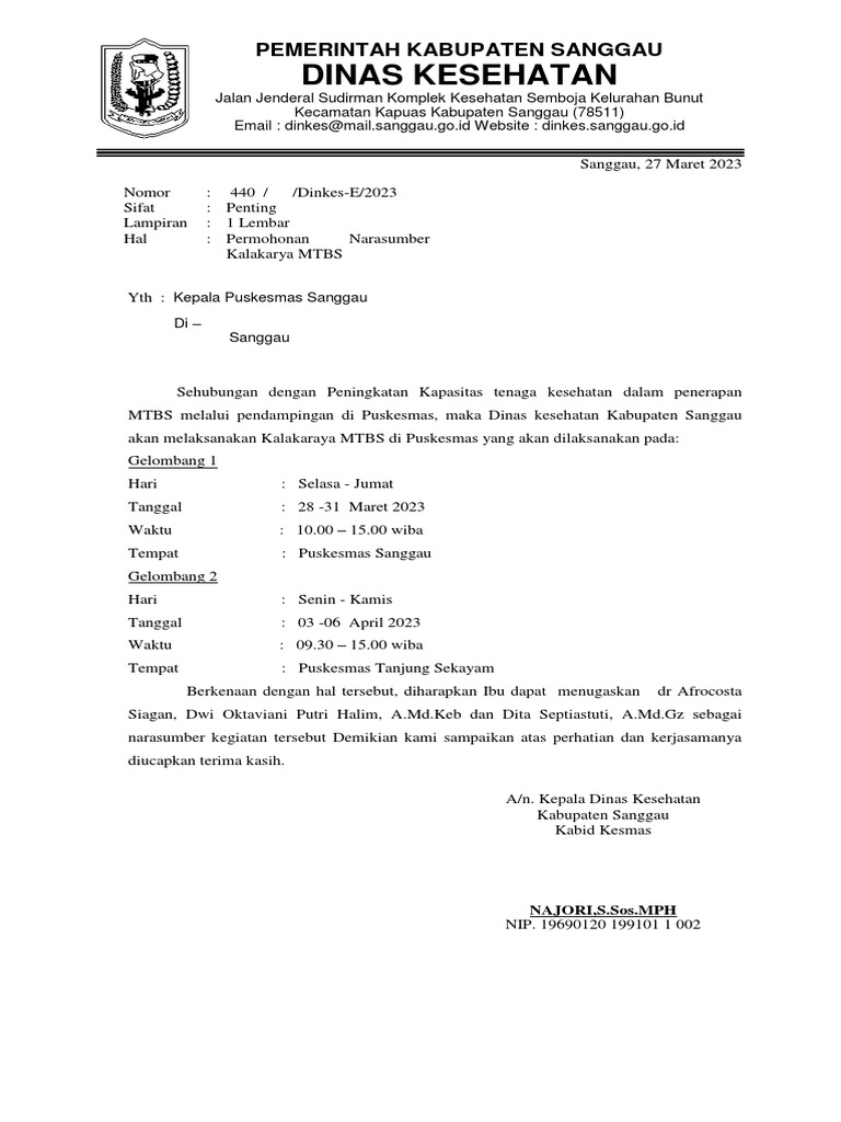 Contoh Surat Tugas | PDF