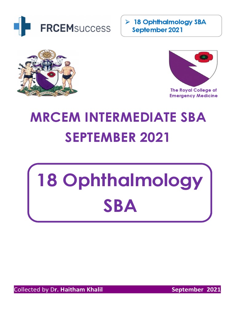 18 Ophthalmology SBA | PDF | Cornea | Ophthalmology