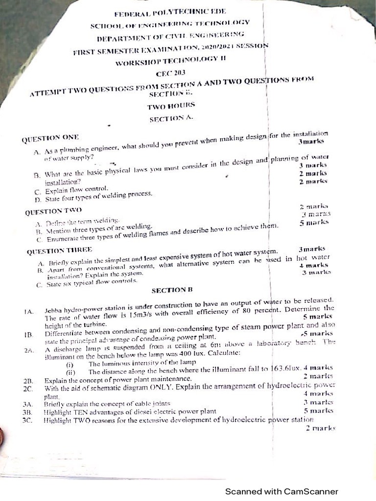 Past Questions | PDF