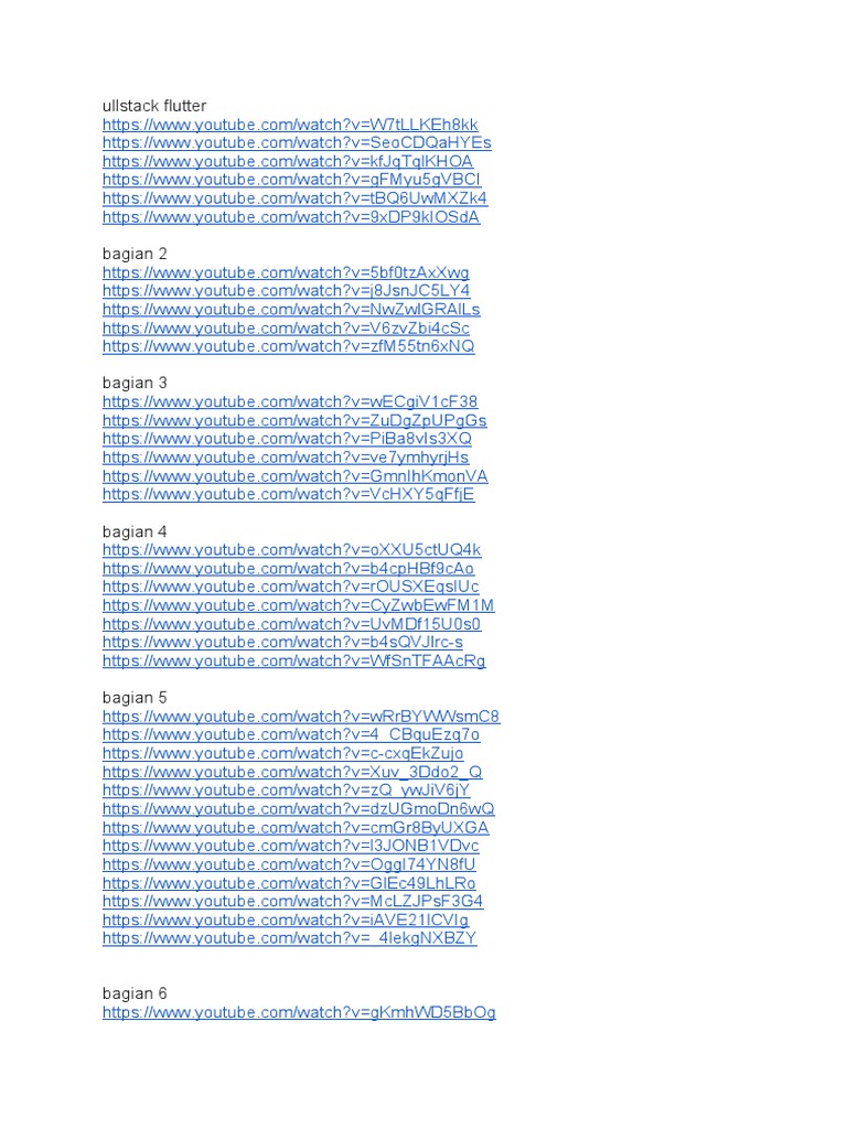 Fullstack Flutter Video Series Guide | PDF | Cooking, Food & Wine