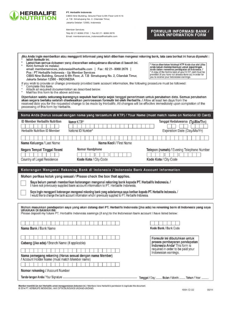 Form-Informasi-Bank | PDF