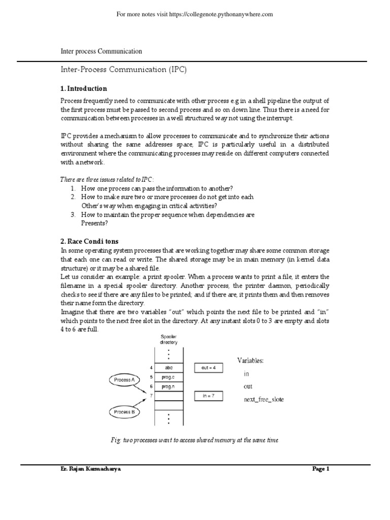 IPC for Computer Science Students | PDF | Process (Computing) | Central Processing Unit