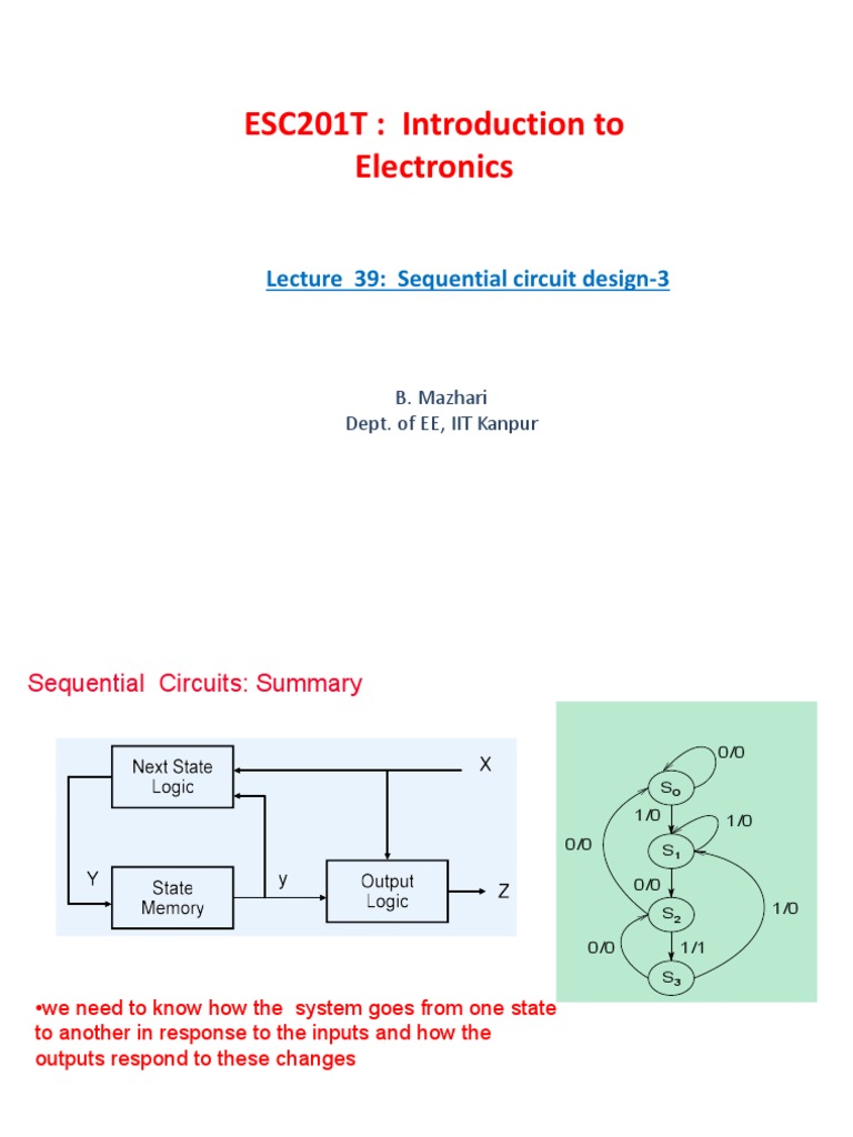 ESC201T L39 Sequential Ciruit 3 | PDF | Electronic Design | Electricity