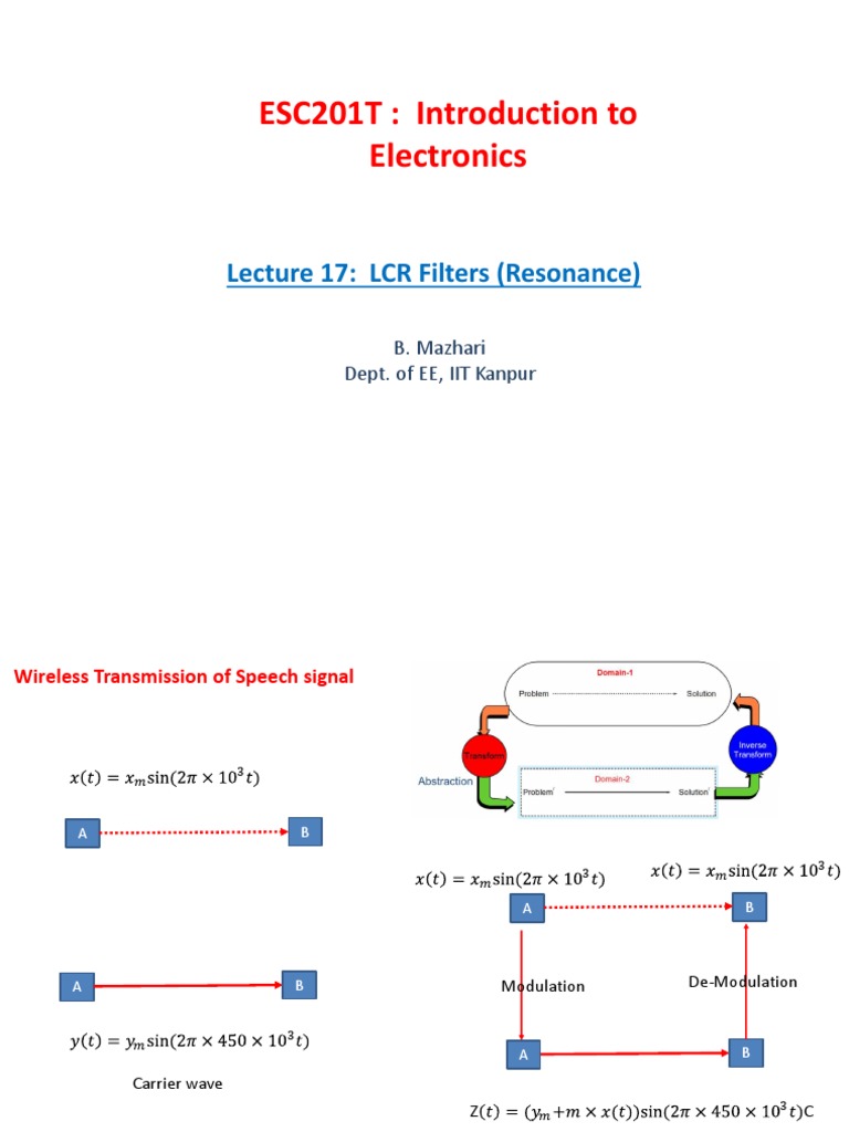 Esc201t l17 LCR Filter | PDF | Electrical Circuits | Electromagnetic ...