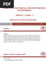 Basic Electronics (BBEE103/BBEE203) - Bipolar Junction Transistors (Module 2) | PDF | Bipolar ...