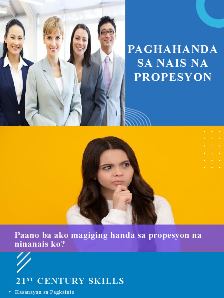 Paghahanda Sa Nais Na Propesyon | PDF