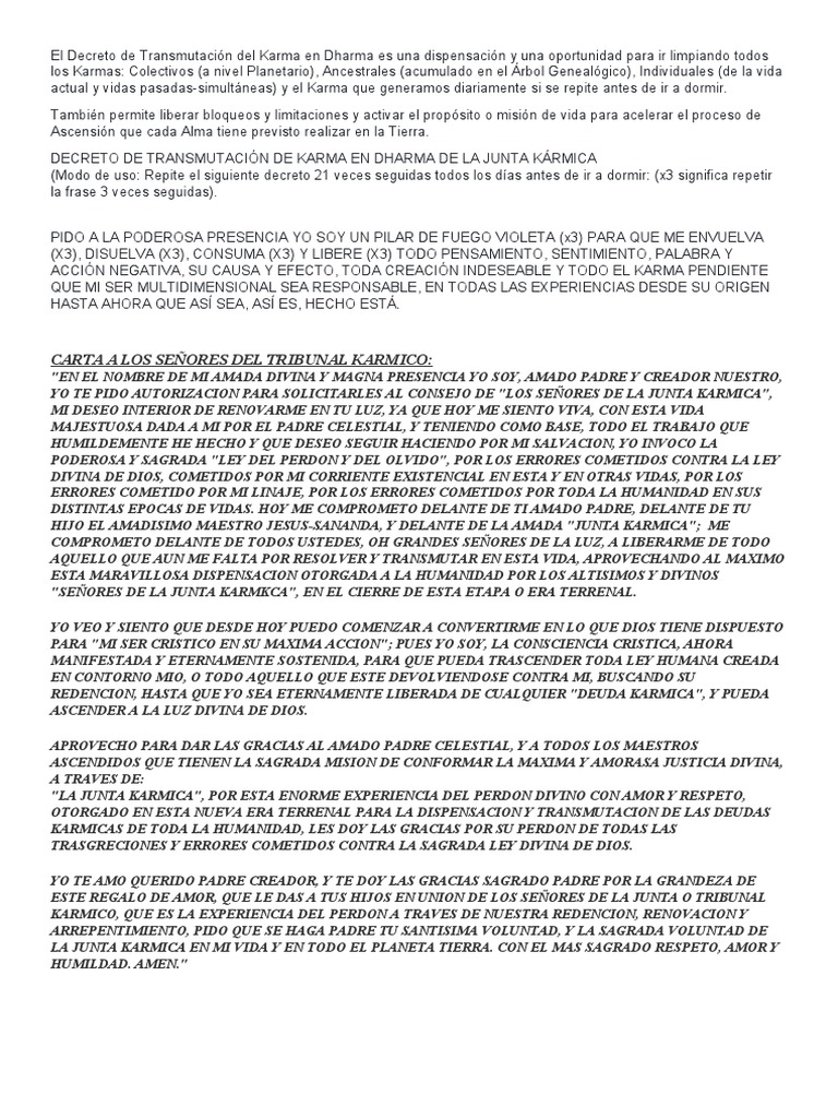 Carta A Junta Karmica | PDF