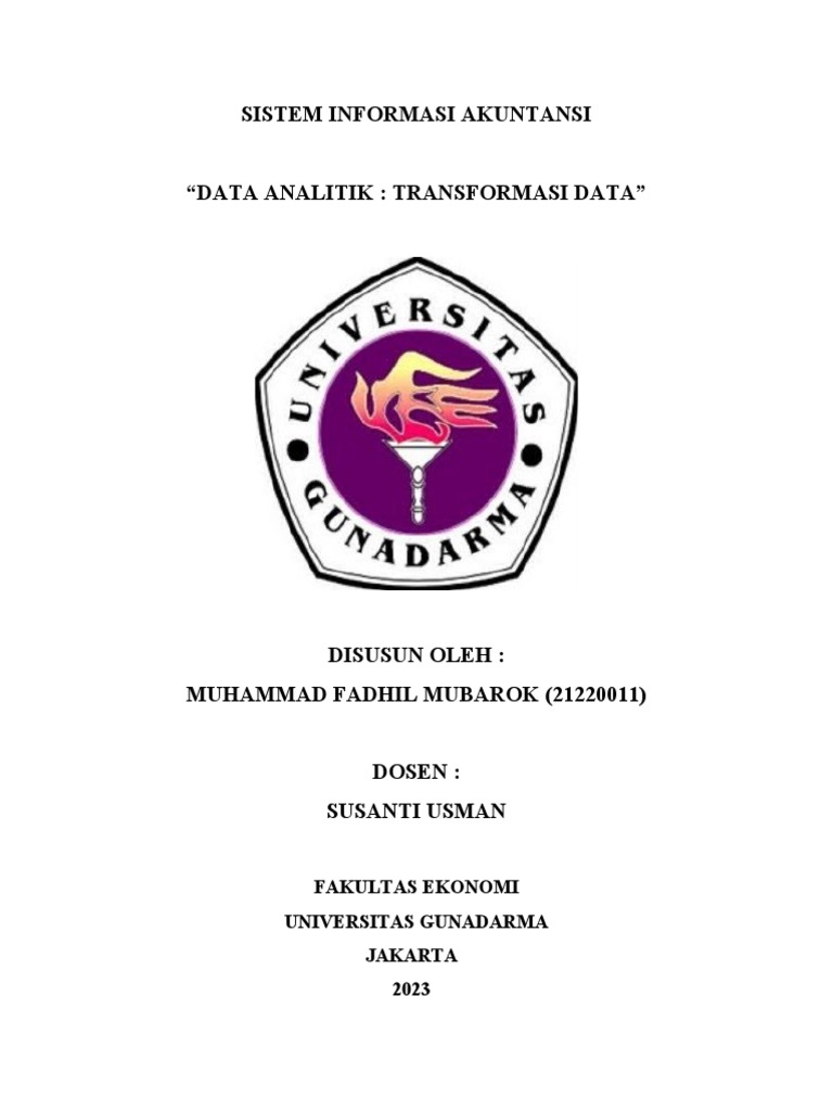 Data Analitik Transformasi Data | PDF
