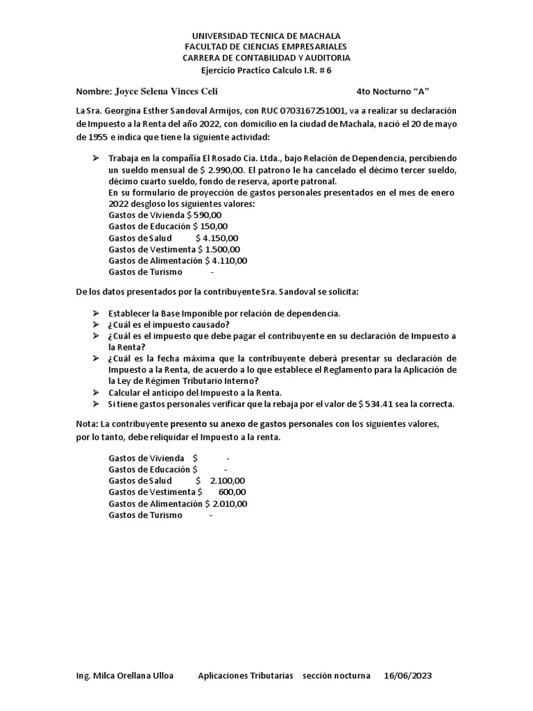 Ejercicio Practico 6 | PDF