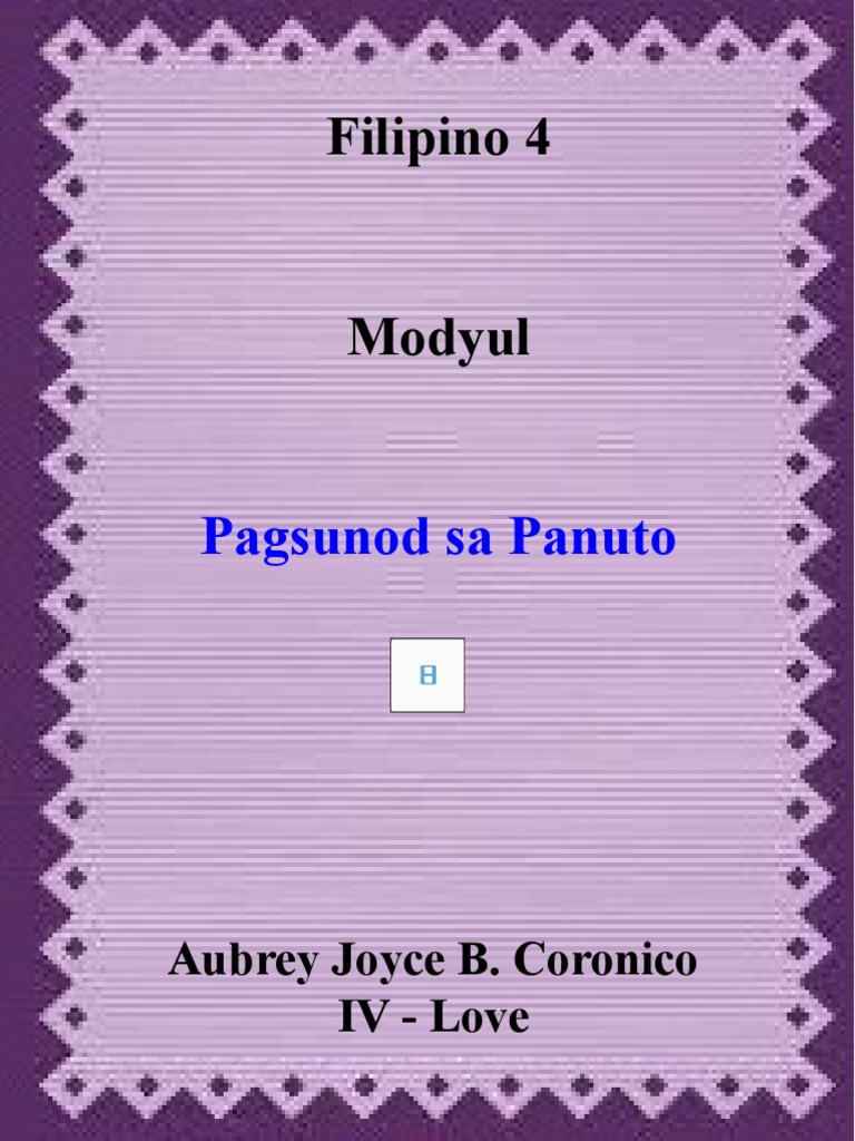 Dokumen - Tips - Pagsunod Sa Panuto | PDF