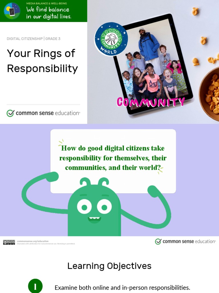 Grade 3 - Your Rings of Responsibility - Lesson 1 | PDF