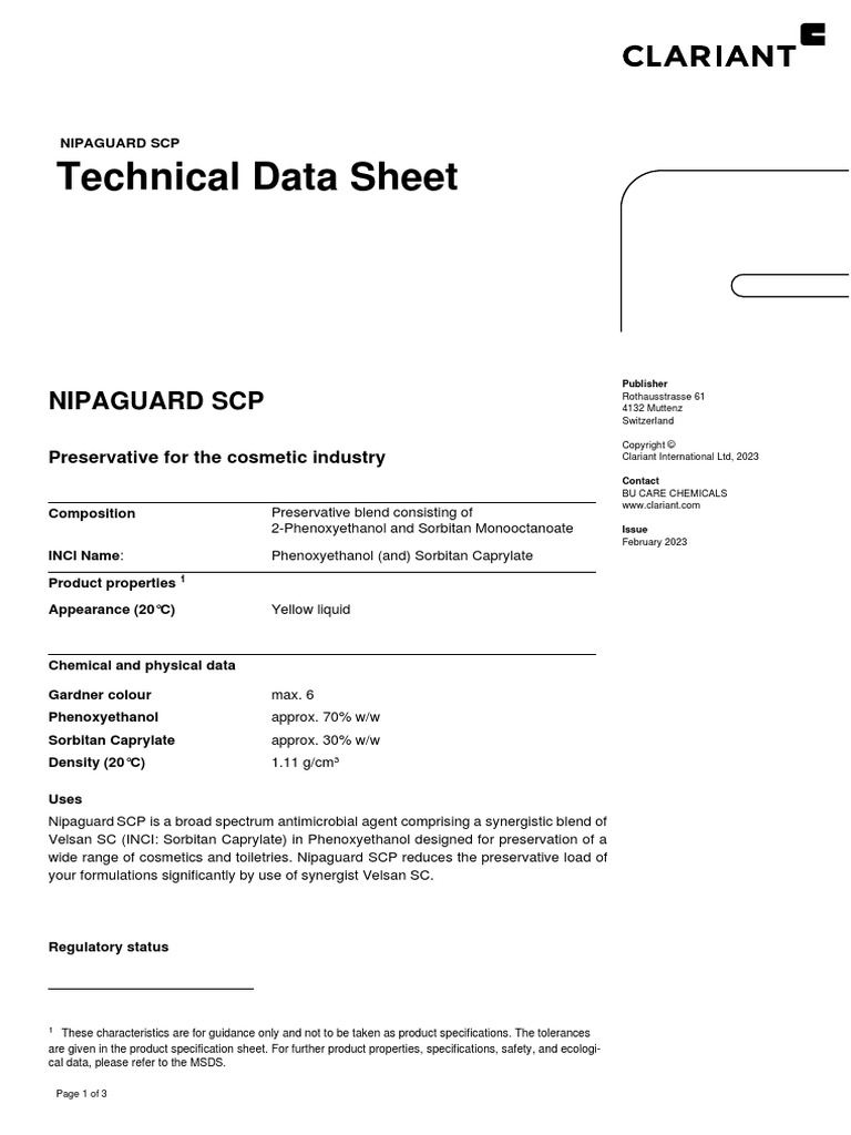 TDS - Nipaguard SCP - PC - 022023 | PDF