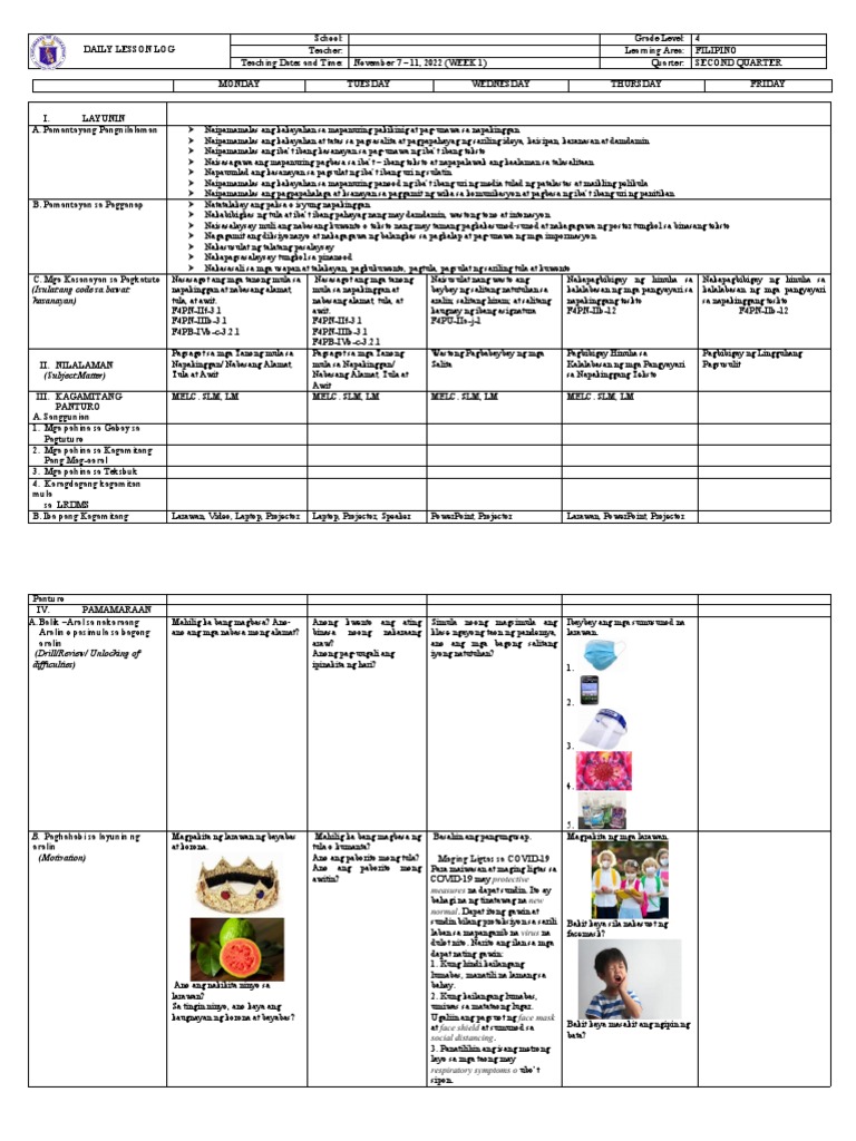 Filipino g4 q2 w1 | PDF