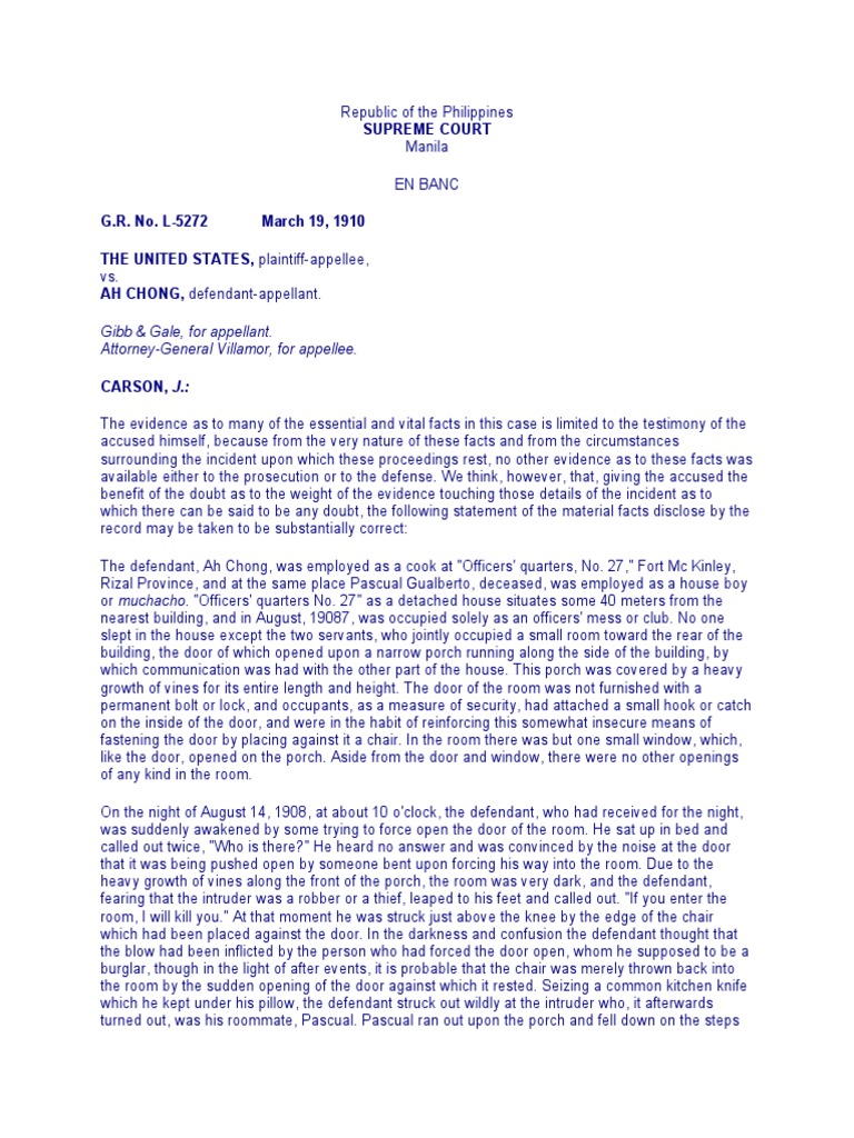 US VS AH CHONG FULLTEXT LAWPHIL | PDF