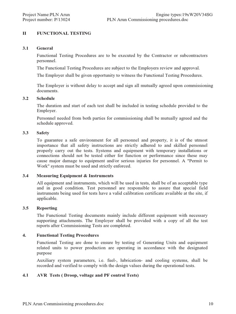 Commissioning Guide for Engineers | PDF | Electric Generator ...