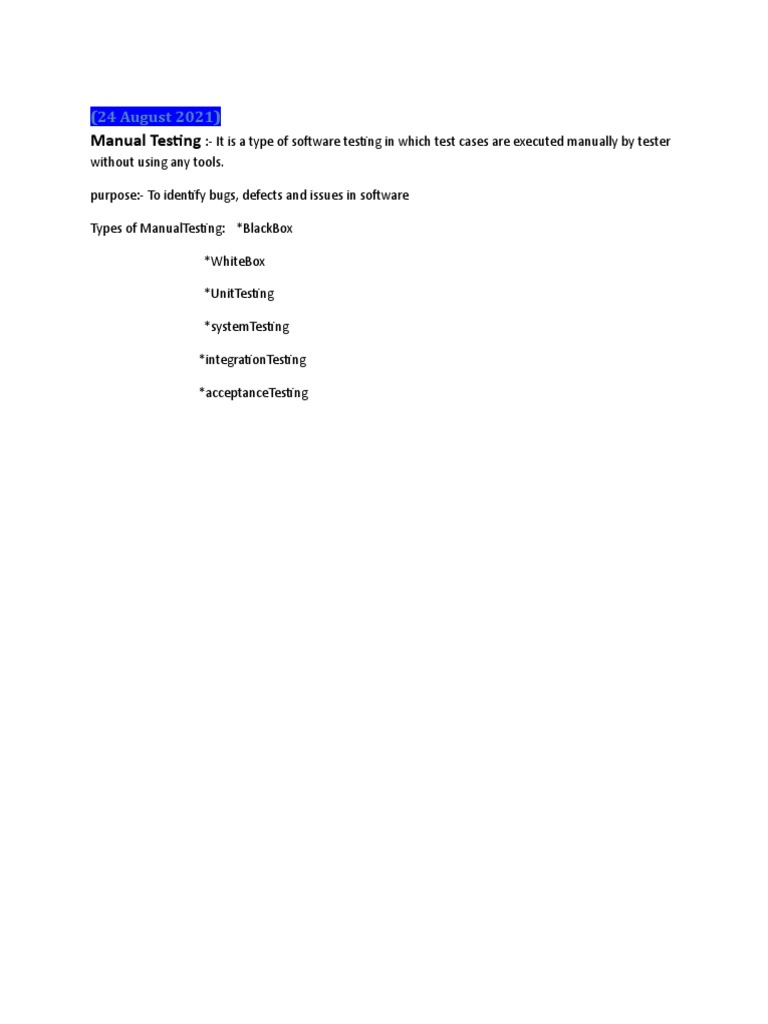 Manual Testing Pdf 