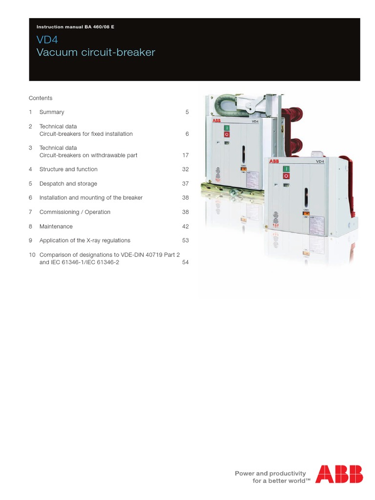 BA 460-08 VD4 Classic GB | PDF | Mains Electricity | Alternating Current