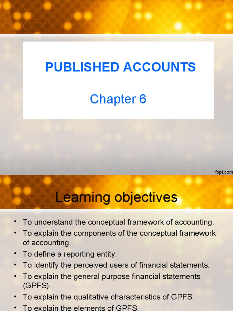 Chapter 6 - Published Accounts | PDF | Financial Statement | Balance Sheet