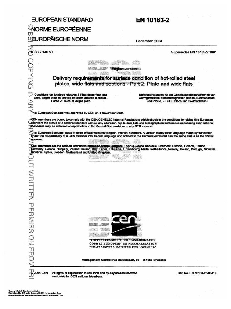 Qdoc - Tips - Bs en 10163 22004pdf | PDF