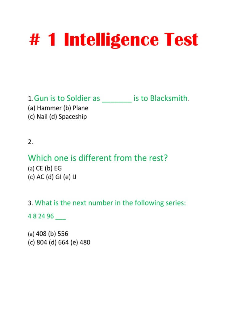 1 Intelligence Test | PDF | Domestication | Ethnobiology