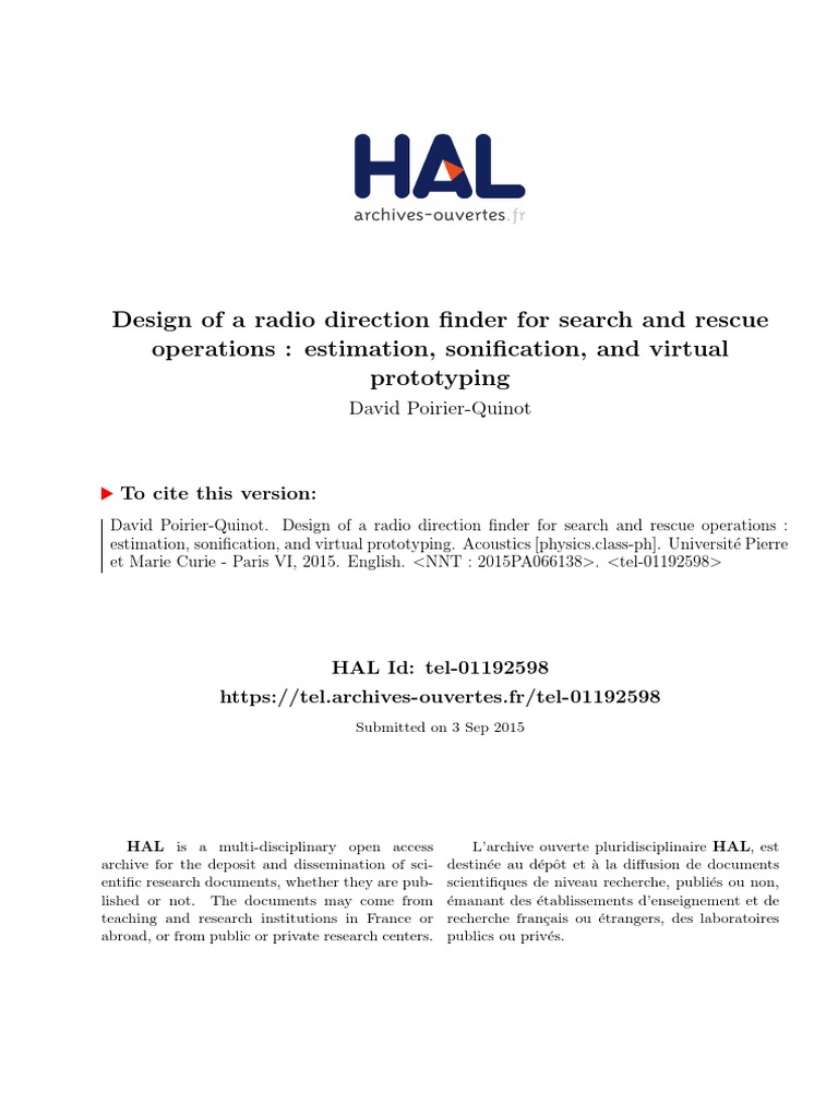 Radio Direction Finder for Rescue Operations | PDF | Gsm | Mobile Phones