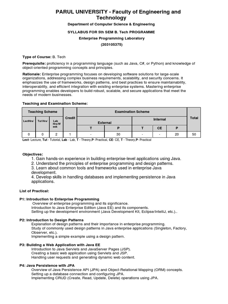 Enterprise Programming Lab | PDF | Spring Framework | Computer Engineering