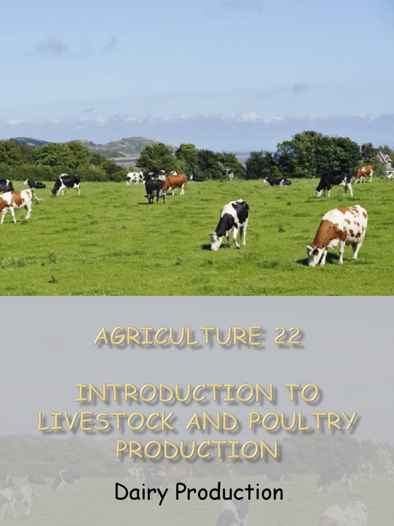 Agri 22 Dairy Production Lec01 | PDF